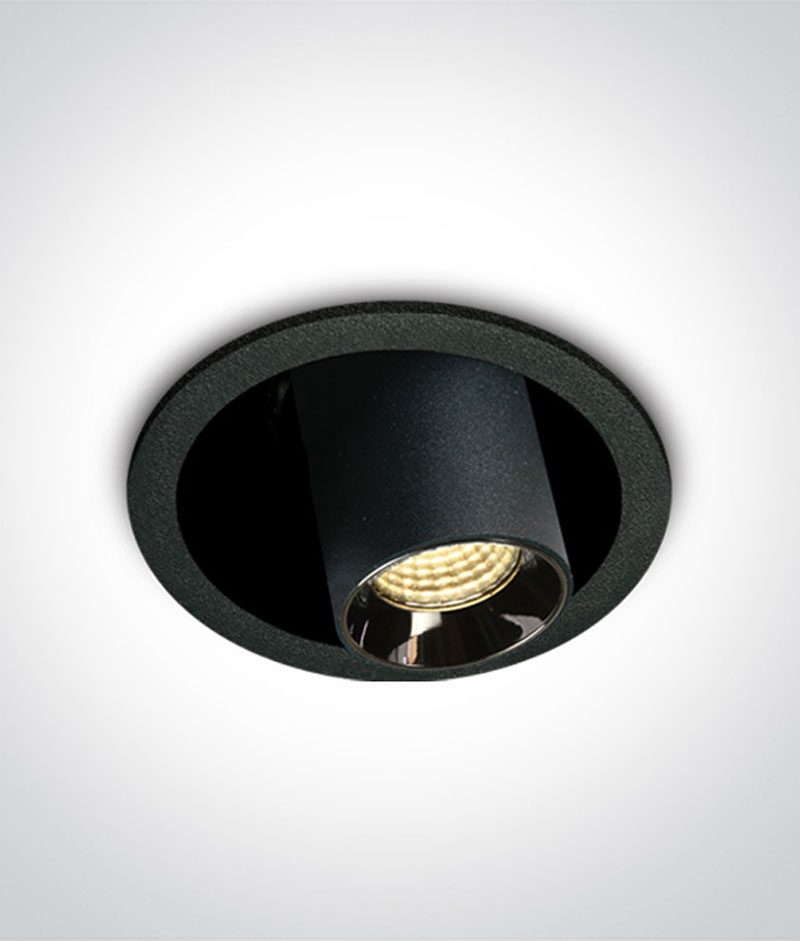 Wallwashing Recessed Cylinder Downlight with LED COB - White or Black