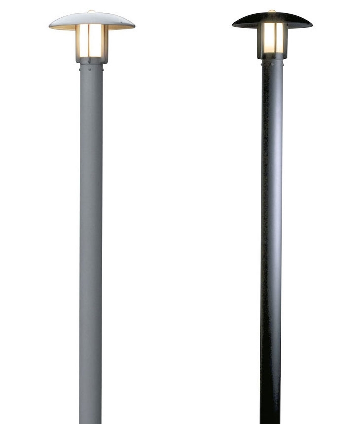 Mid Century Modern 2 Metre High Lamp Post Exterior Light - Silver Grey ...