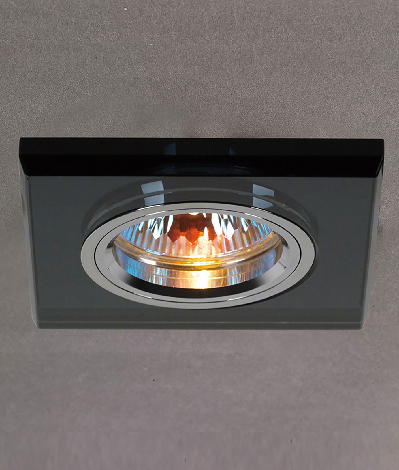 Square Shallow Crystal Glass for Recessed Downlight - 3 Options