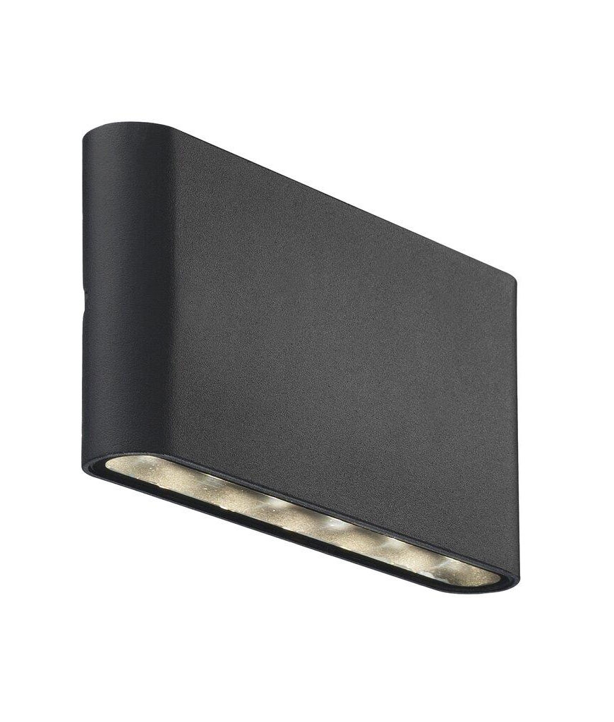 Black or White LED Slim Exterior Wall Light Width 175mm