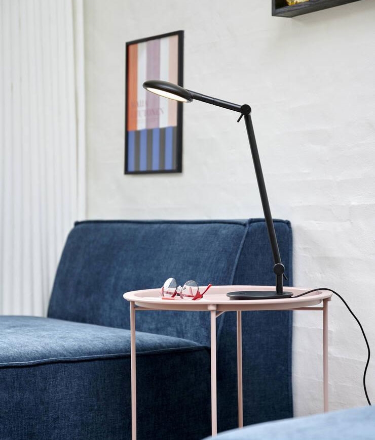 LED Highly Adjustable Black Table Lamp