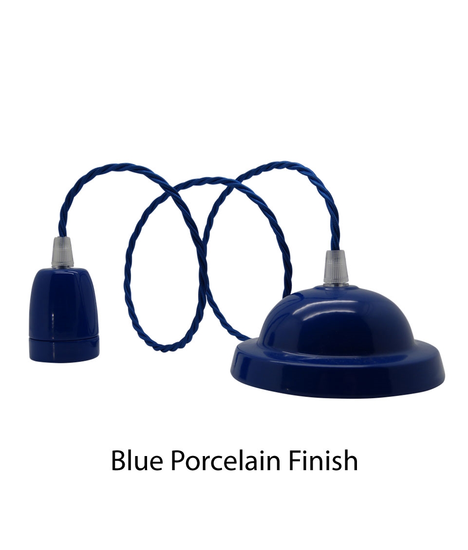 Pendant Flex with Ceramic Ceiling Rose for E27 Bulb