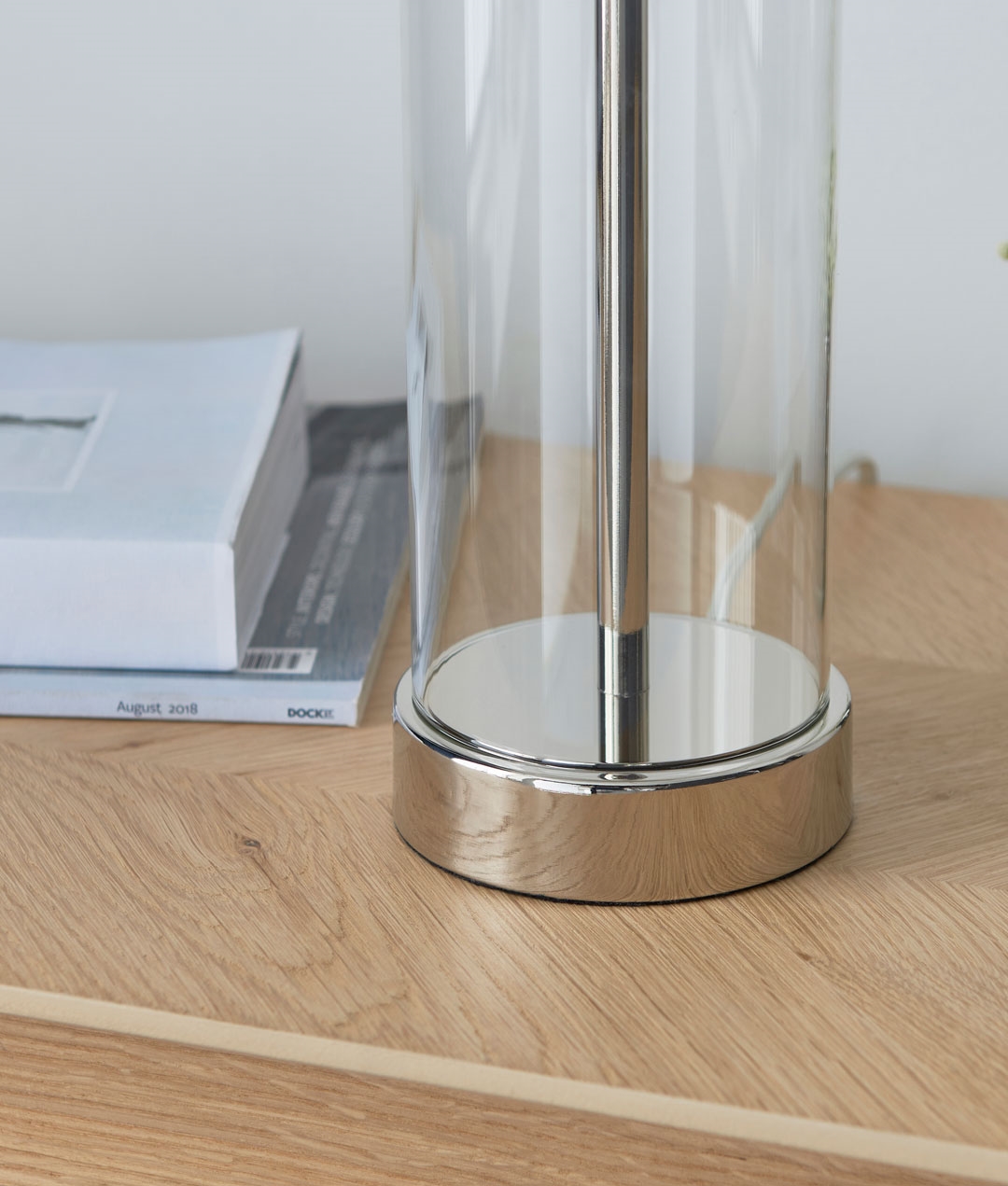 Touch Dimmable Clear Base Table Lamp in 3 Finishes