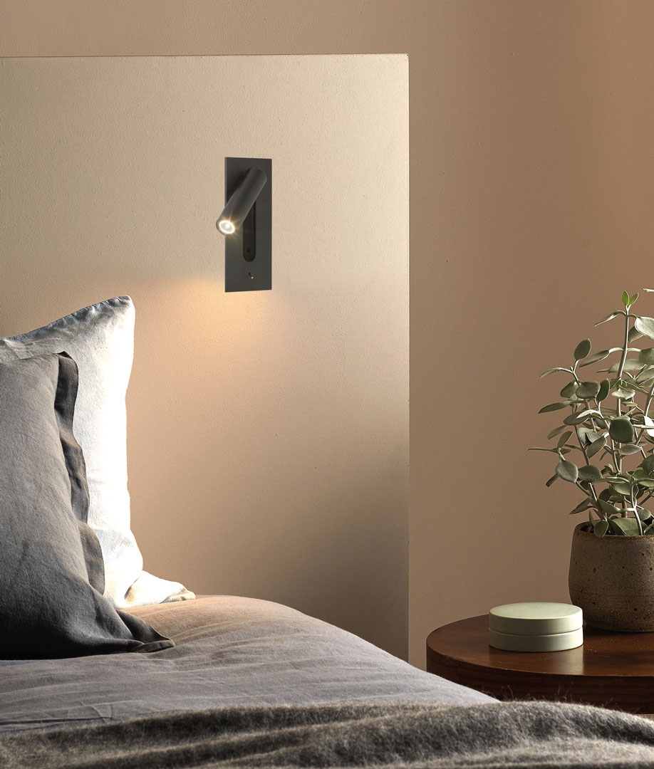 You'll love the design of this LED wall recessed bedside light