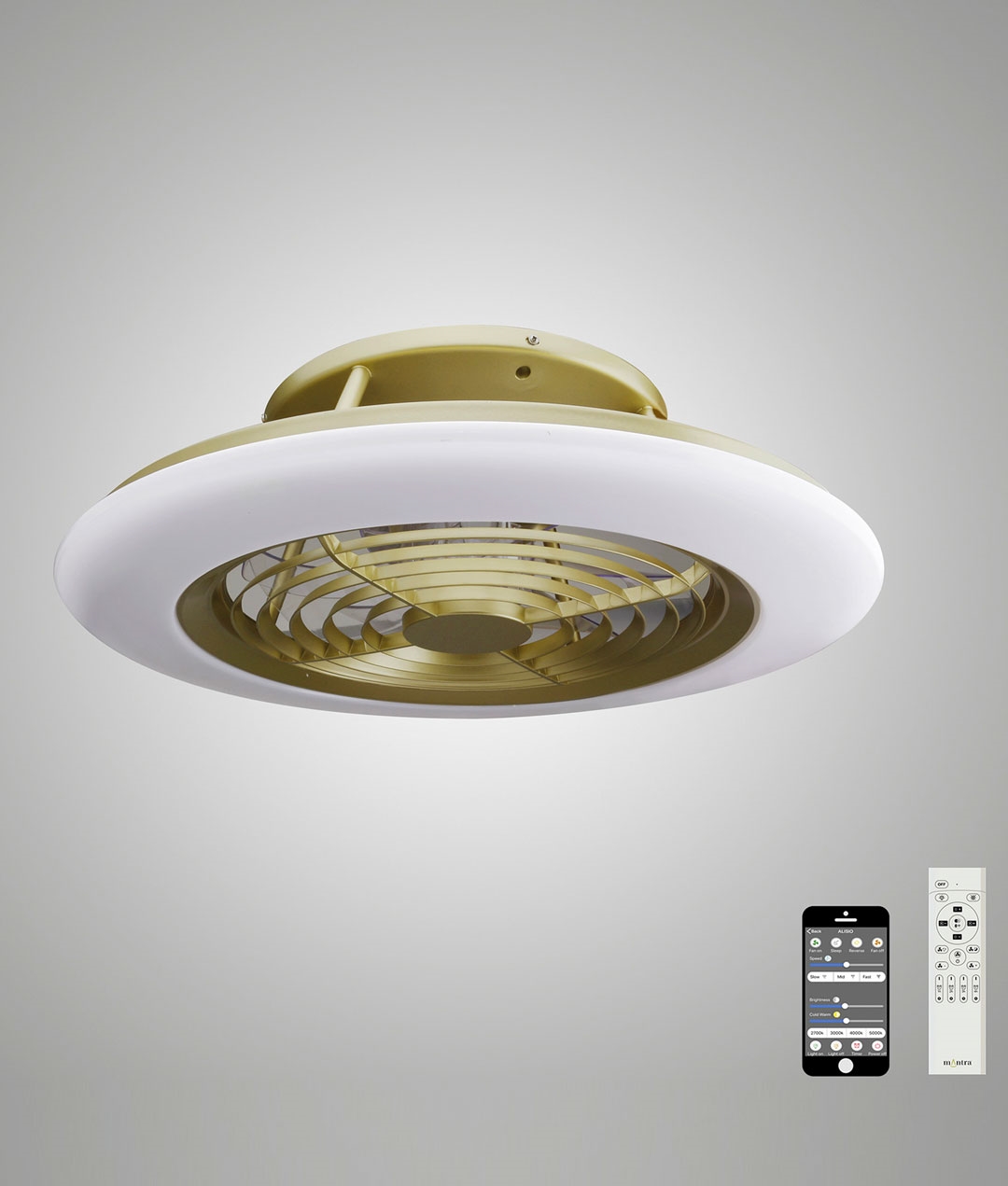 Ceiling Fan with LED Light - Reversible and Comes with Remote Control