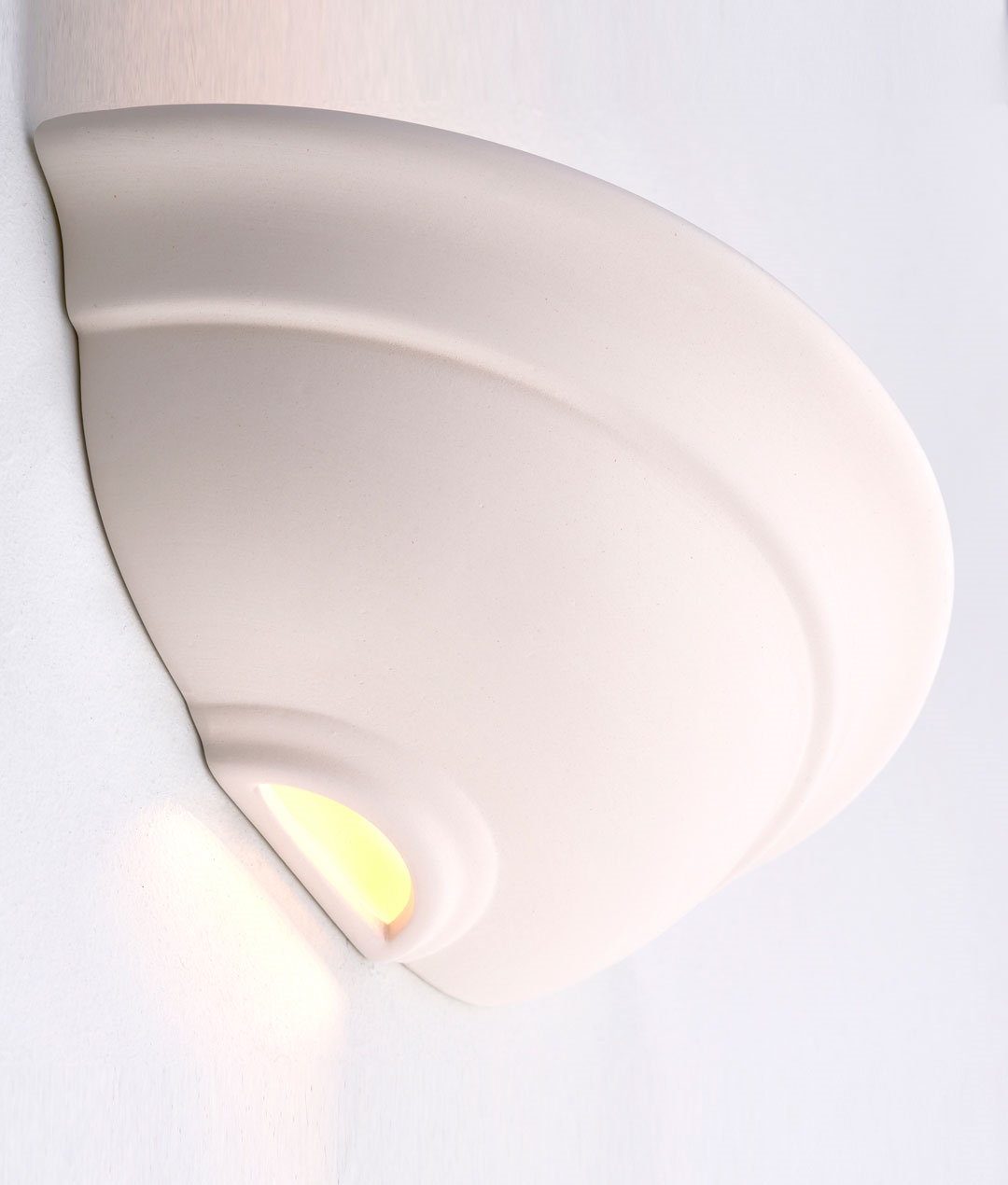 Paintable Ceramic Wall Light with Upward Light