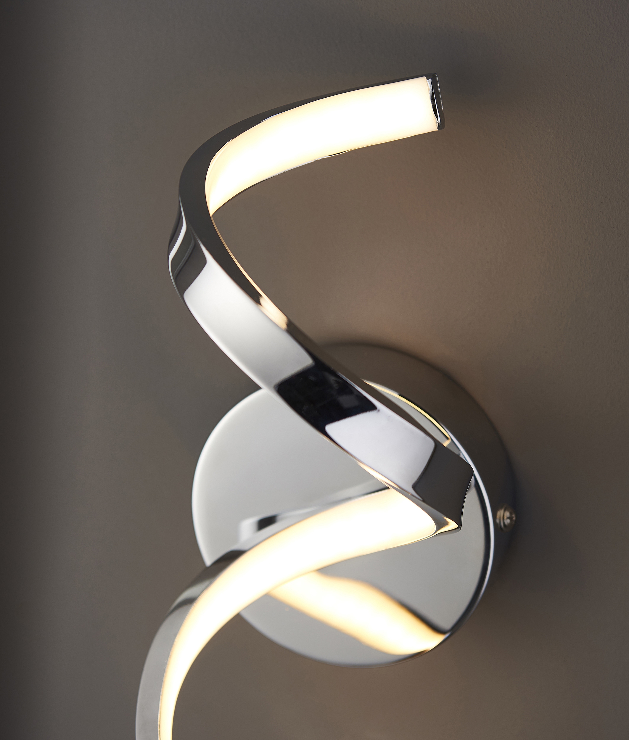 IP44 Unusual Contemporary LED Swirl Wall Light