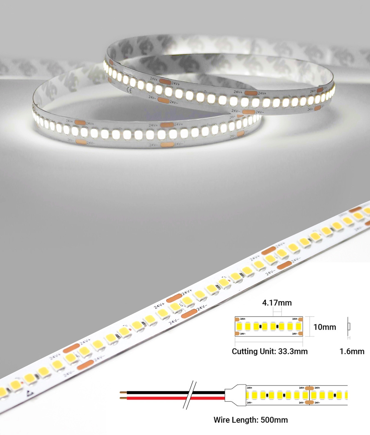 Flexible LED Lighting Tape Single Colour White - 240 LEDs Per Metre ...