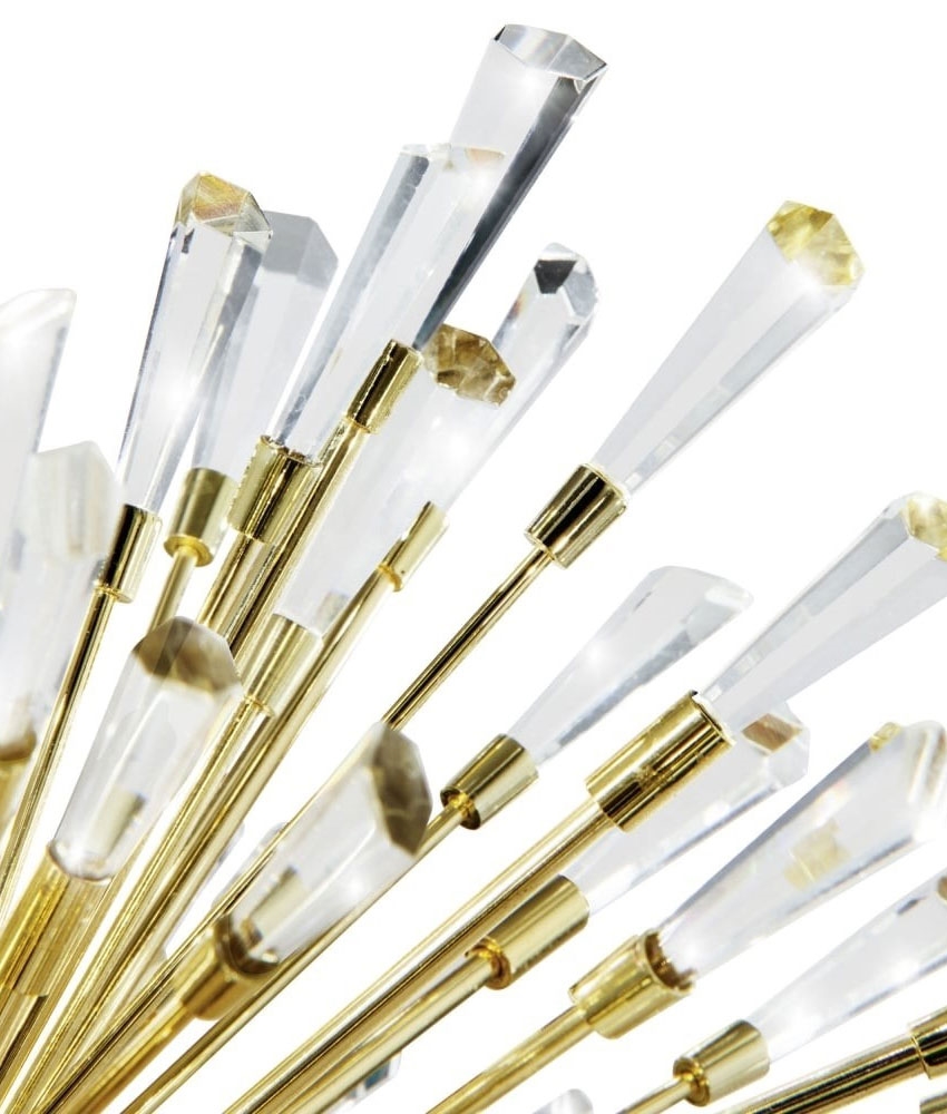 Crystal Explosion Gold Pendants - 680mm or 980mm Diameters