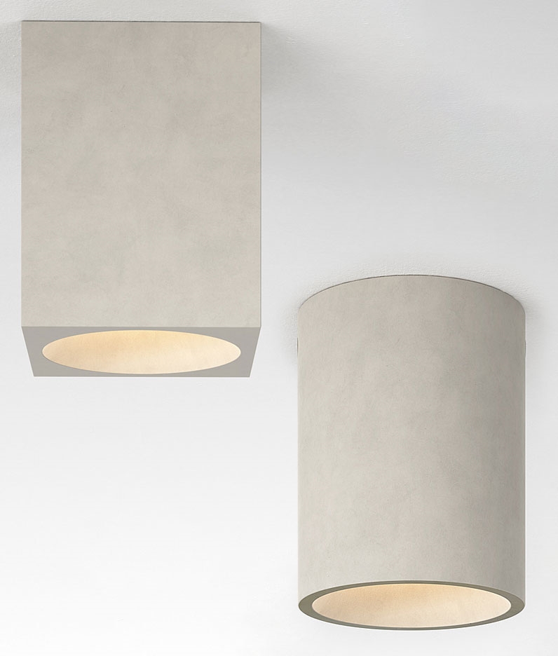 Modern Surface Mounted Concrete Downlight IP44 for Exterior & Bathroom Use