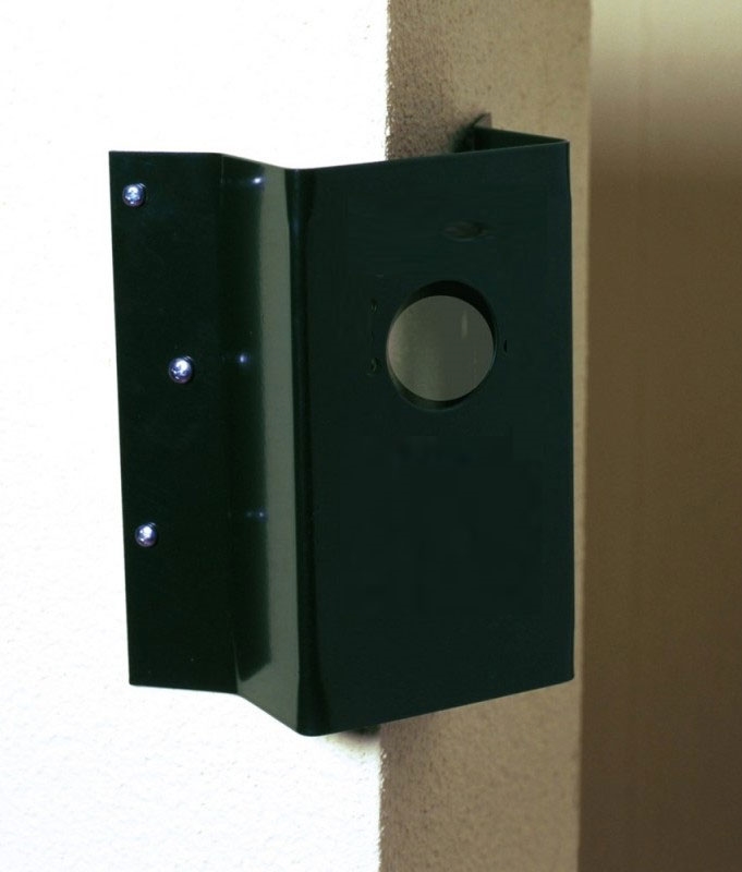 White Corner Bracket for Exterior Wall Light Installation