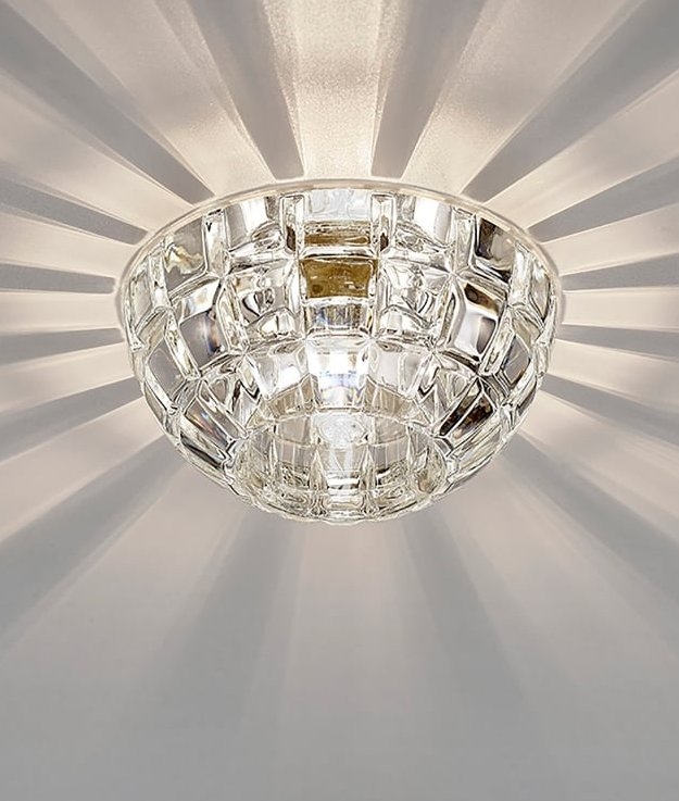 Semi-Recessed Decorative Crystal Spotlight for Light Pattern and Interest