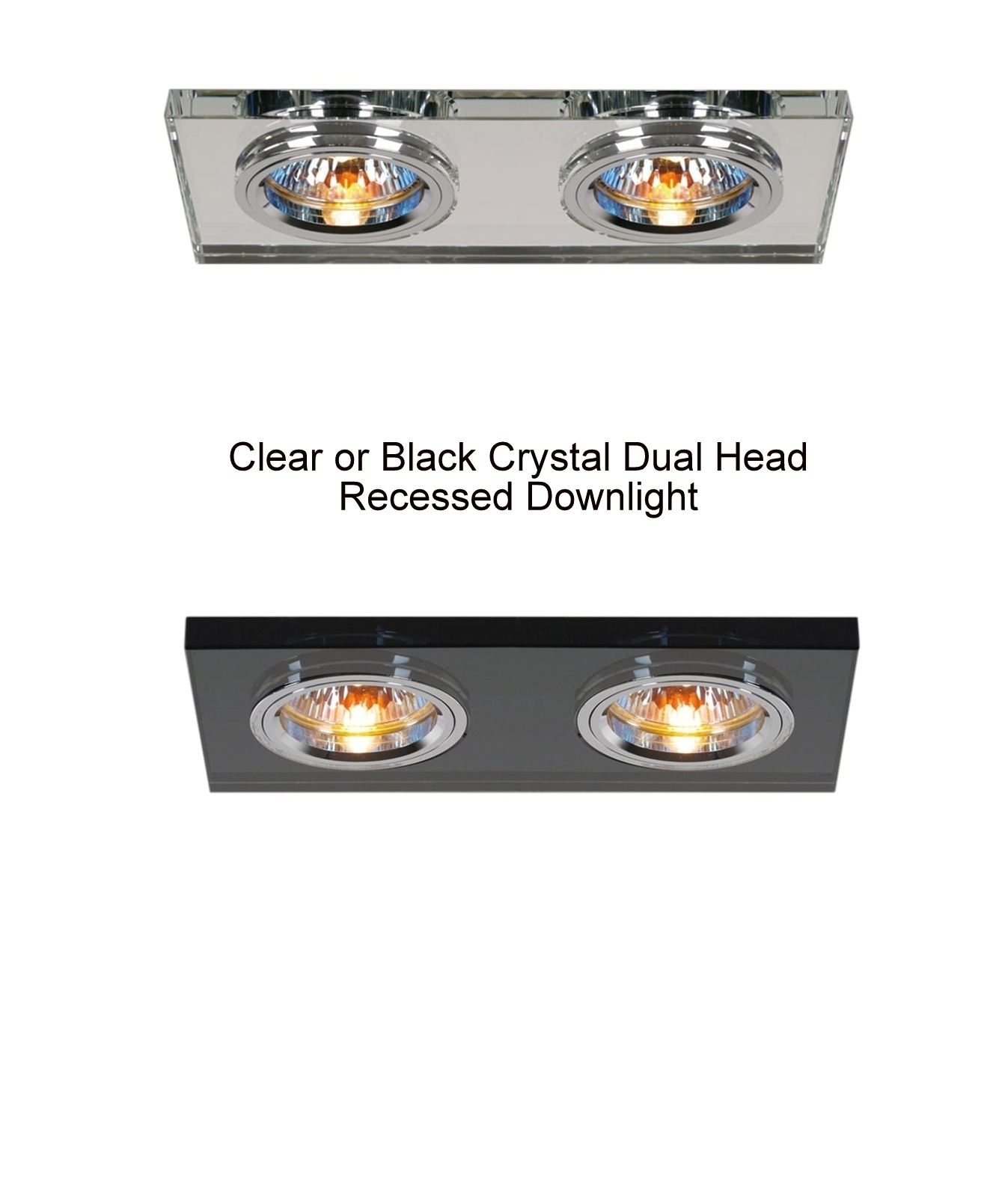 Recessed Downlight Kit - Crystal Glass