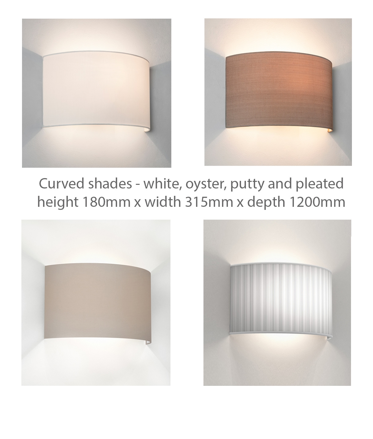 Wall Bracket Fixing with Single Lamp for Choice of Shade