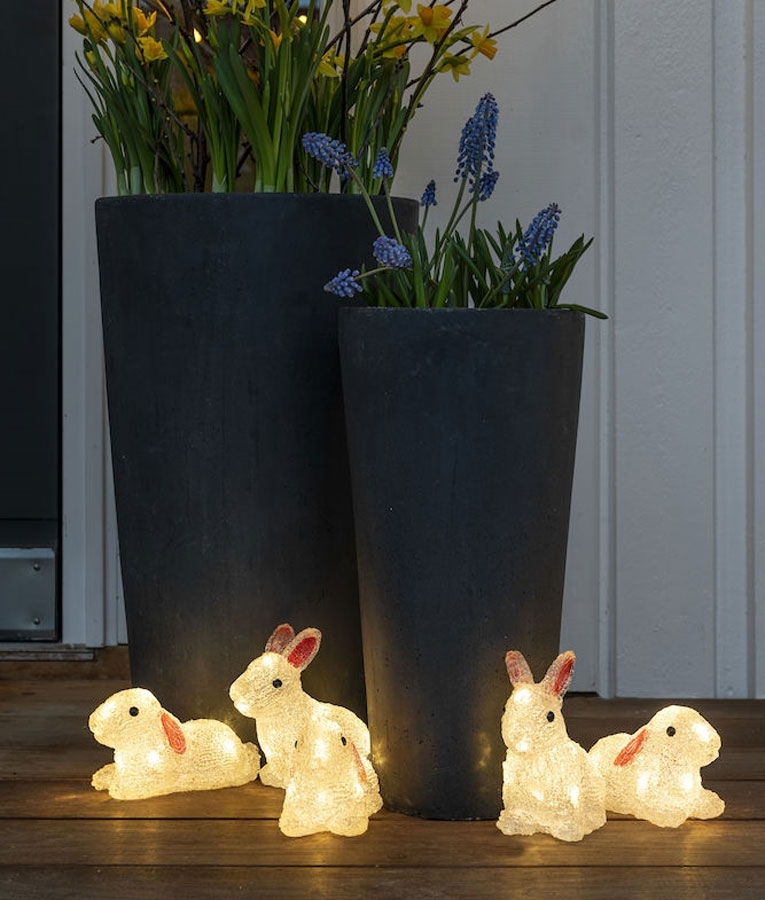 Konstsmide Outdoor or Indoor Use LED Rabbit String Light Set - Pack of 5