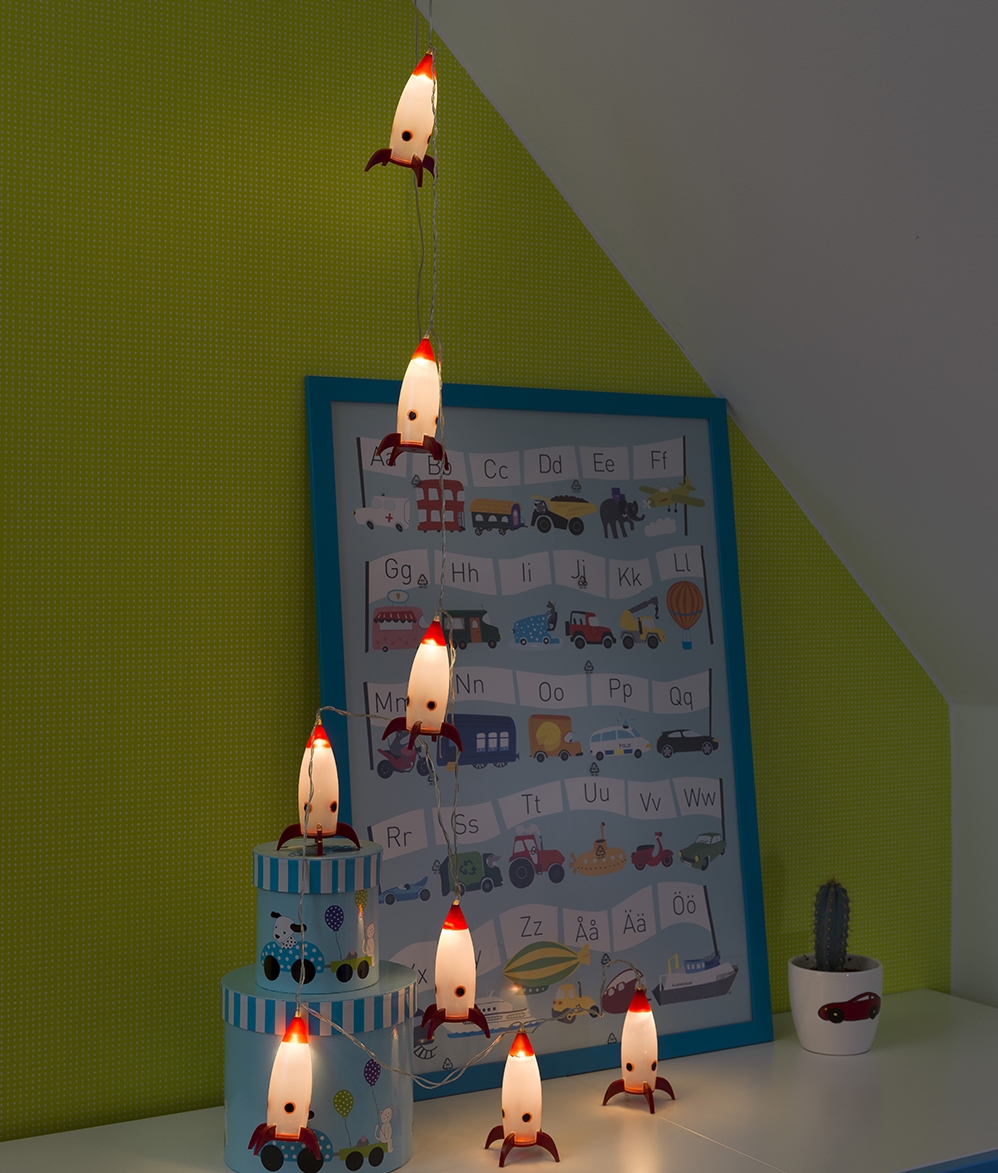 Konstsmide Rocket Lights on a String with LED Lamps for Energy Effciency