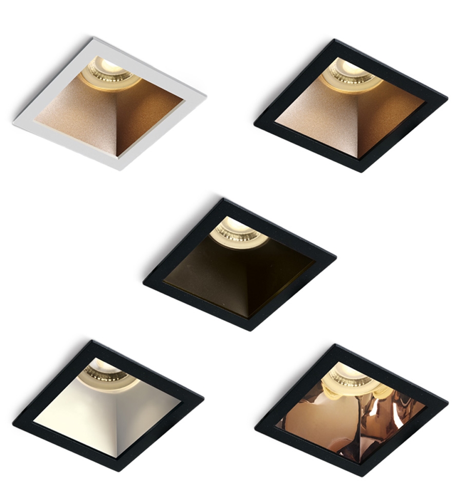 One Light 50105M/B/B BLACK GU10 10W BLACK REFLECTOR DARK LIGHT