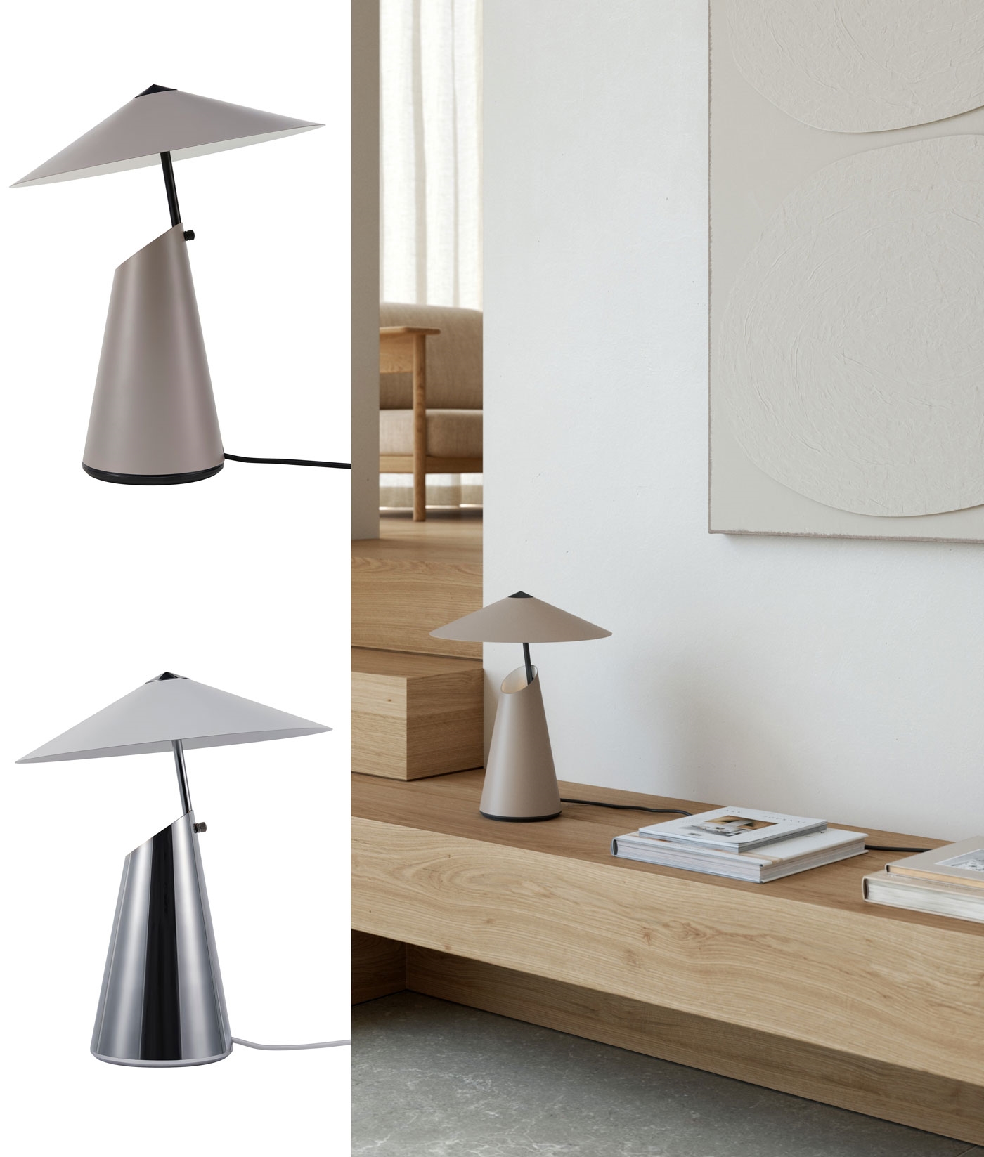 Stylish Danish Design Table Light Providing Indirect Light - 2 Options