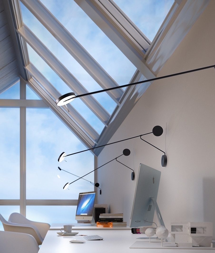 LED Wall Light with Counterweight Balanced Arm