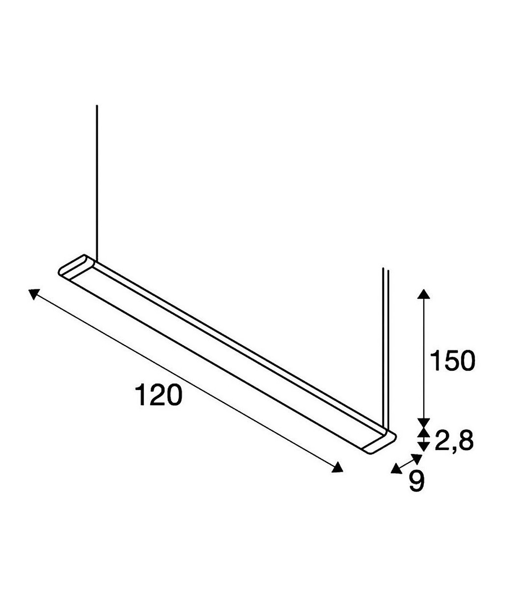 Slimline LED Linear Light - Black, White or Silvergrey