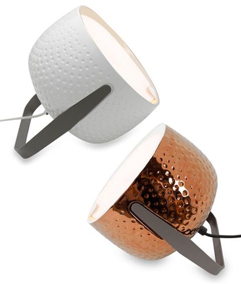 Round Ceramic Uplighter with Metal Stand - Two Finished and 4 Sizes