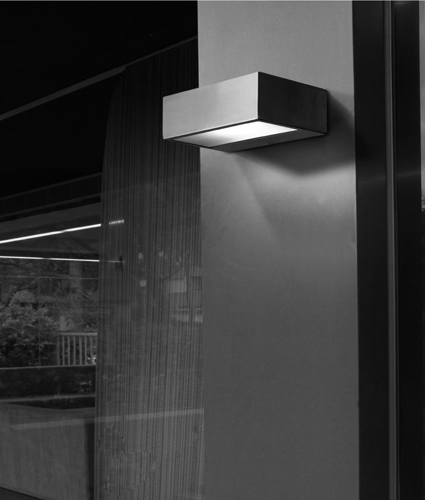 Contemporary IP44 LED Wall Light - Stainless Steel 316L for Coastal ...