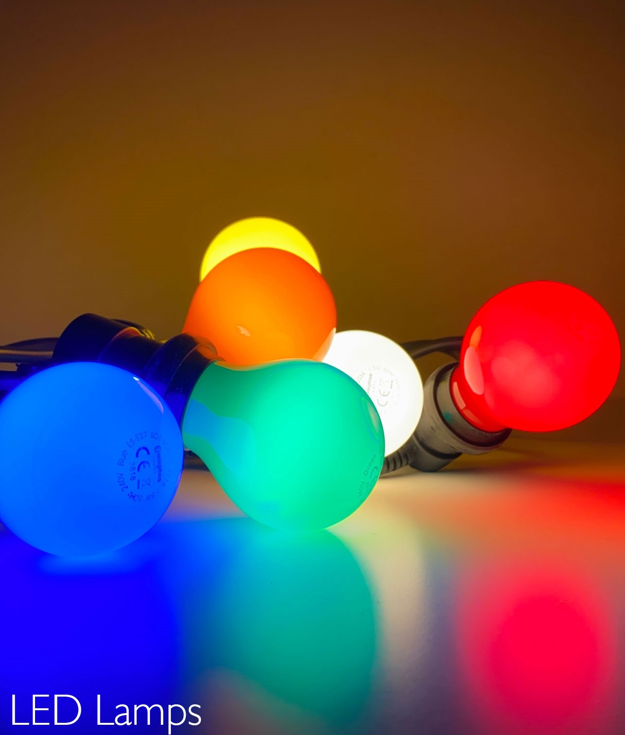 Traditional Festoon String Lights - 20 E27 Mains Lamps, White or ...