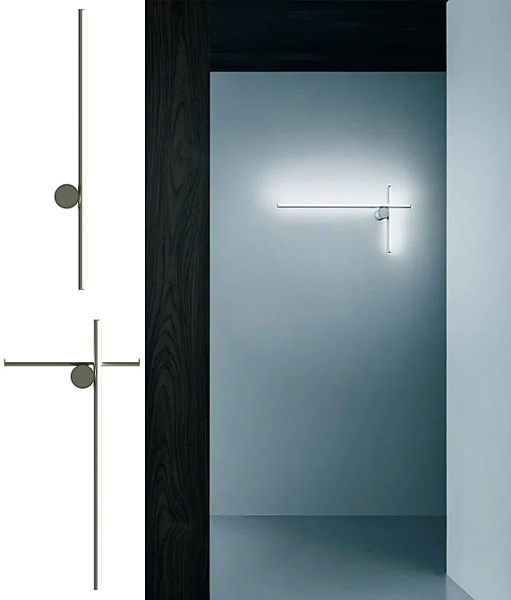 Flos Coordinates W2 LED Wall Light - Argent Grey