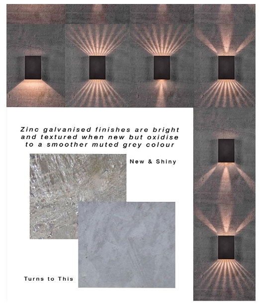 LED Up and Down Wall Light with 3 Filters for Wallwashing Effects