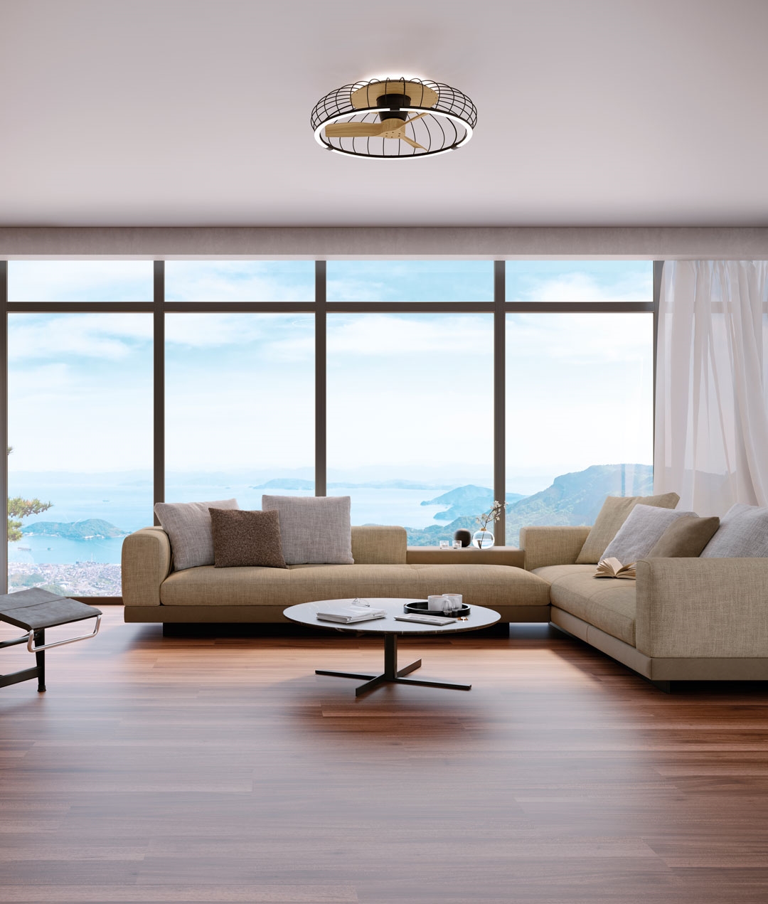 Caged Ceiling Fan with LED - 3 Options