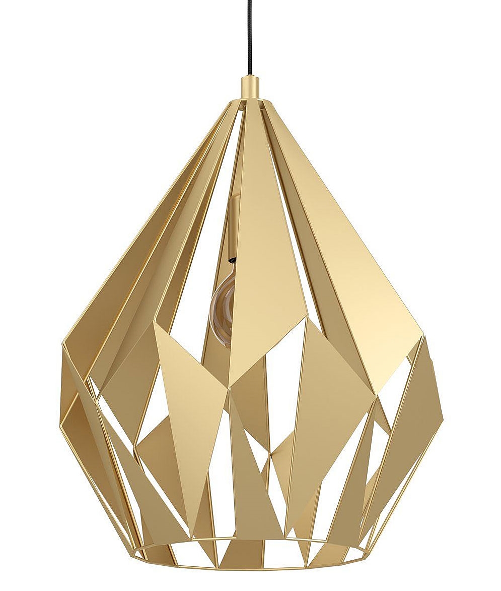 Industrial Gold Geometric Hanging Ceiling Lights - 310mm or 385mm Diameters