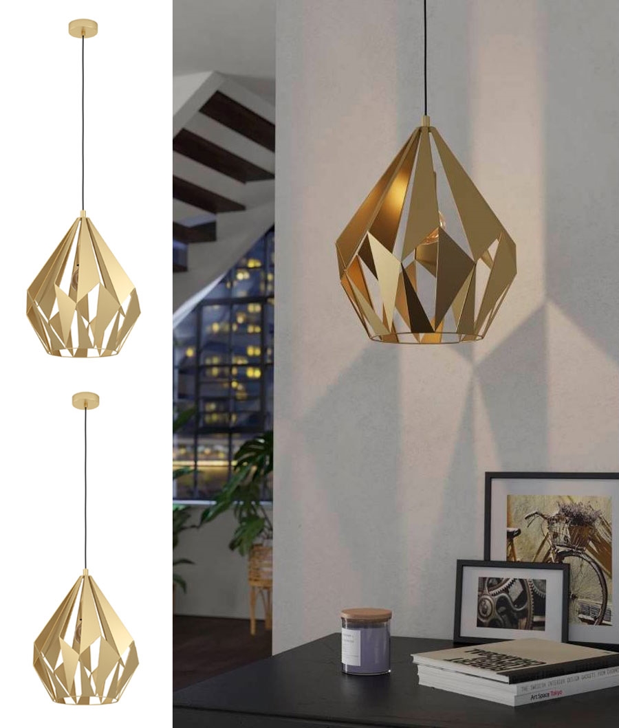 Gold Geometric Pendants - 310mm or 385mm Diameters