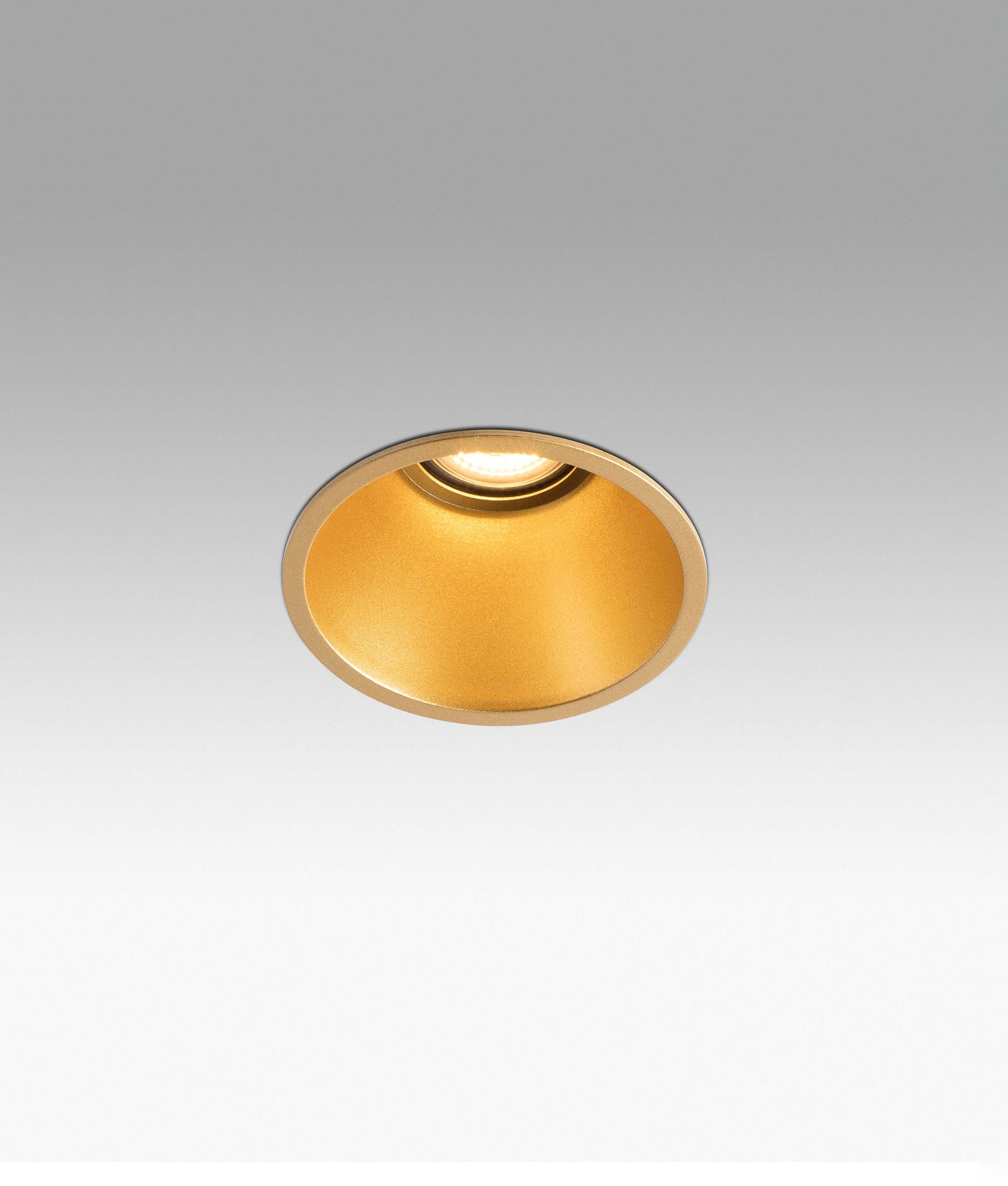 Gold Recessed Cone IP44 & IP20 Downlight - Low Glare for Bathroom Zone ...