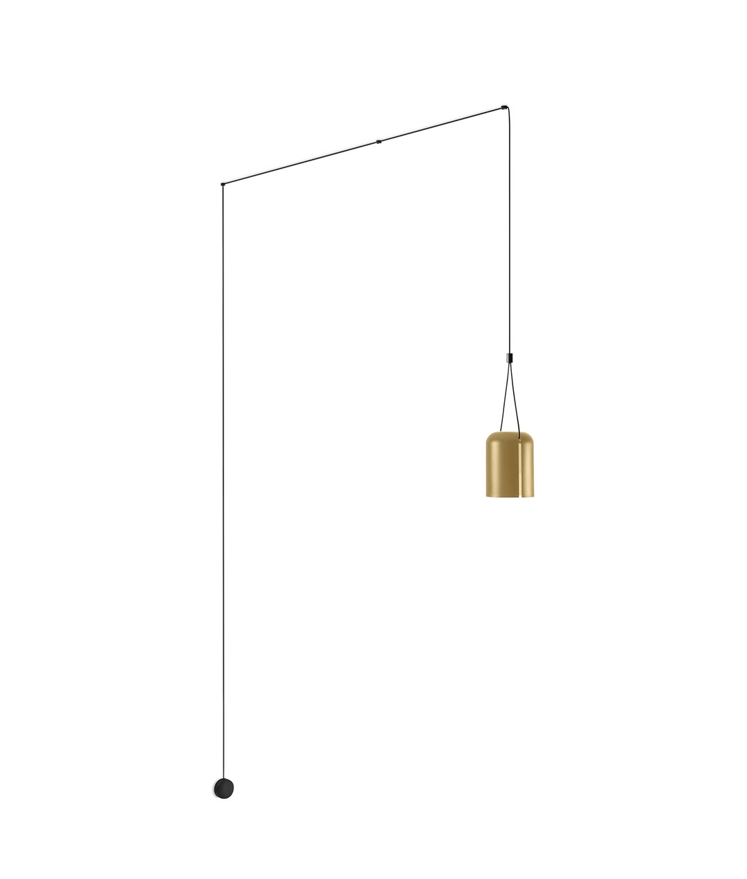 Hanging Wall Pendant Light in Black, Gold or White