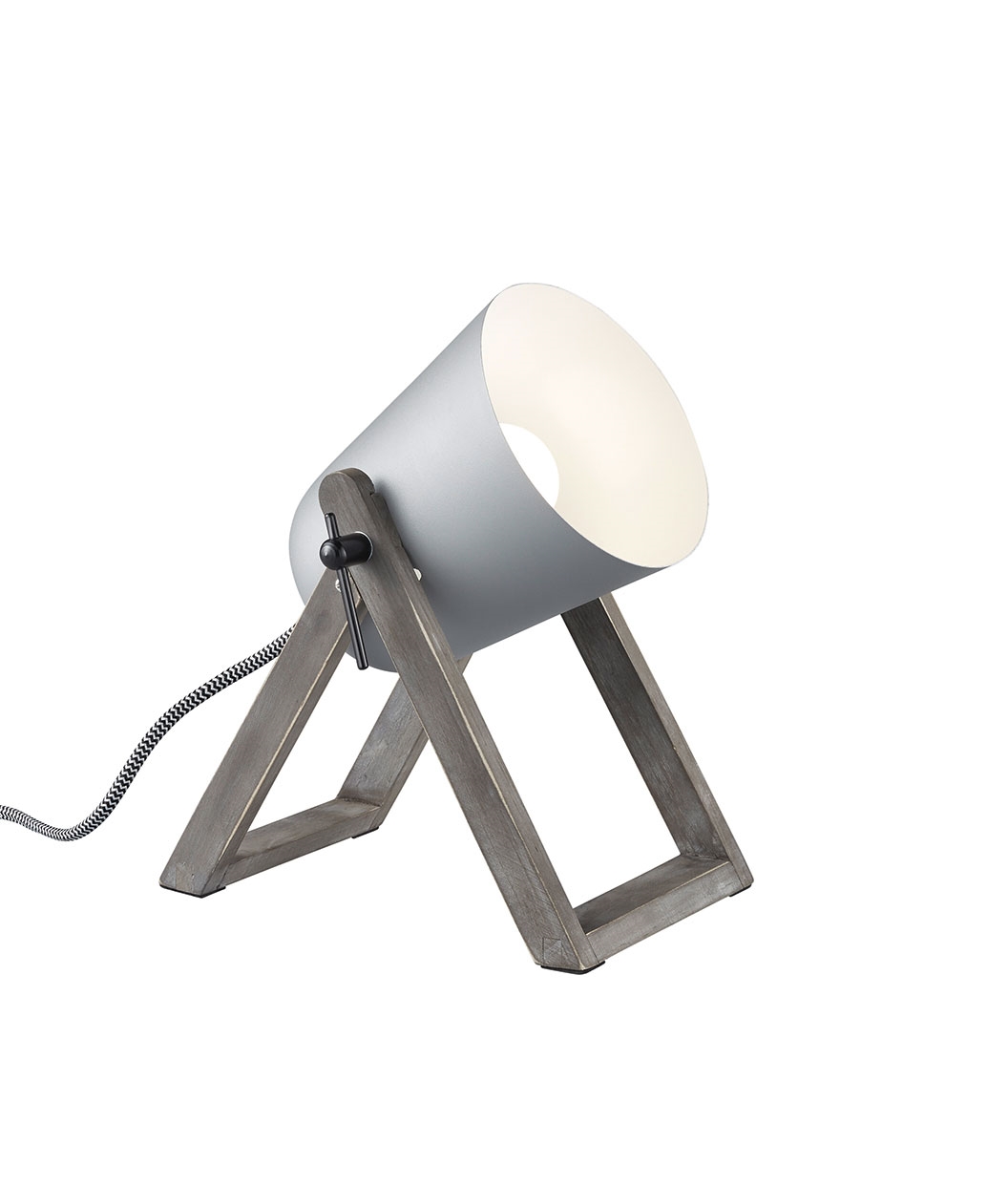 Lamphead on Adjustable Wood Stand for Floor or Table