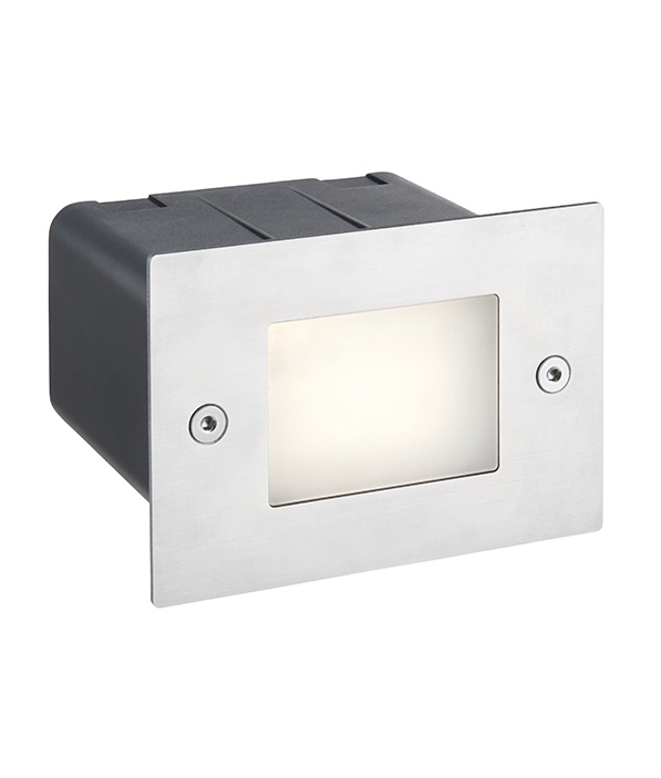 Recessed Stainless Steel LED Half Brick Light