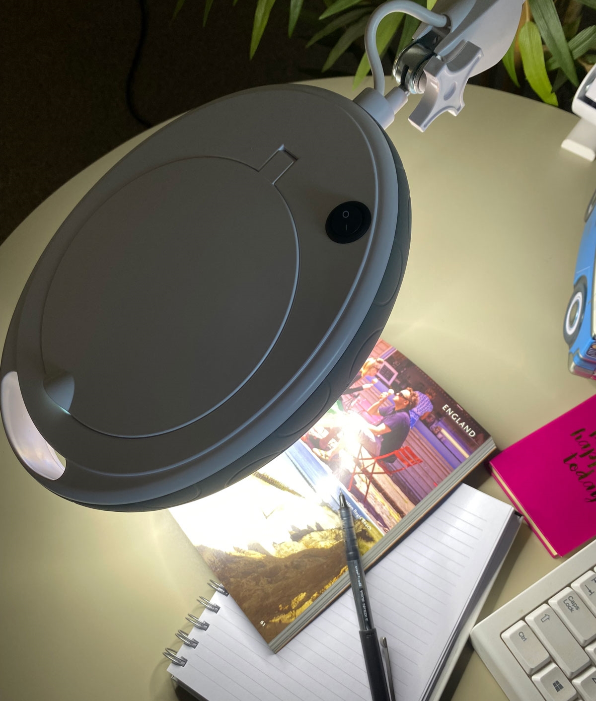 Magnifying Balance Arm Adjustable Task Lamp - Use with Desk Clamp or ...