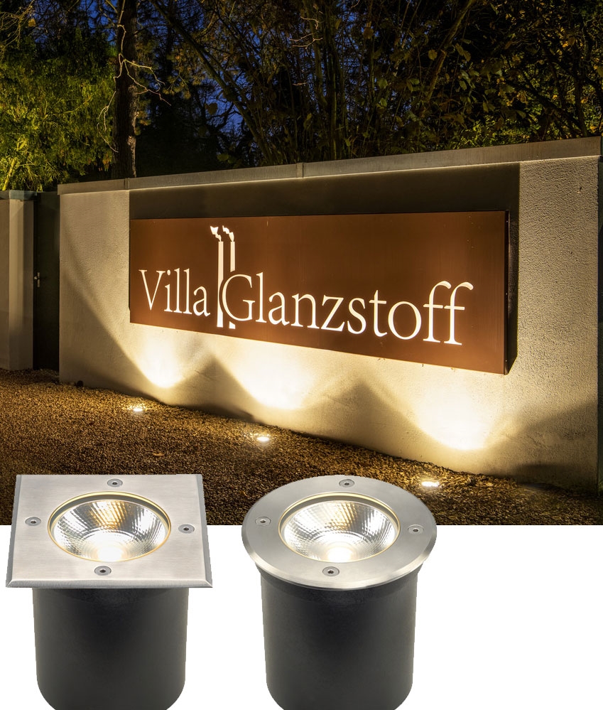 Outdoor Buried Uplight 13cm diameter Constructed of Stainless Steel