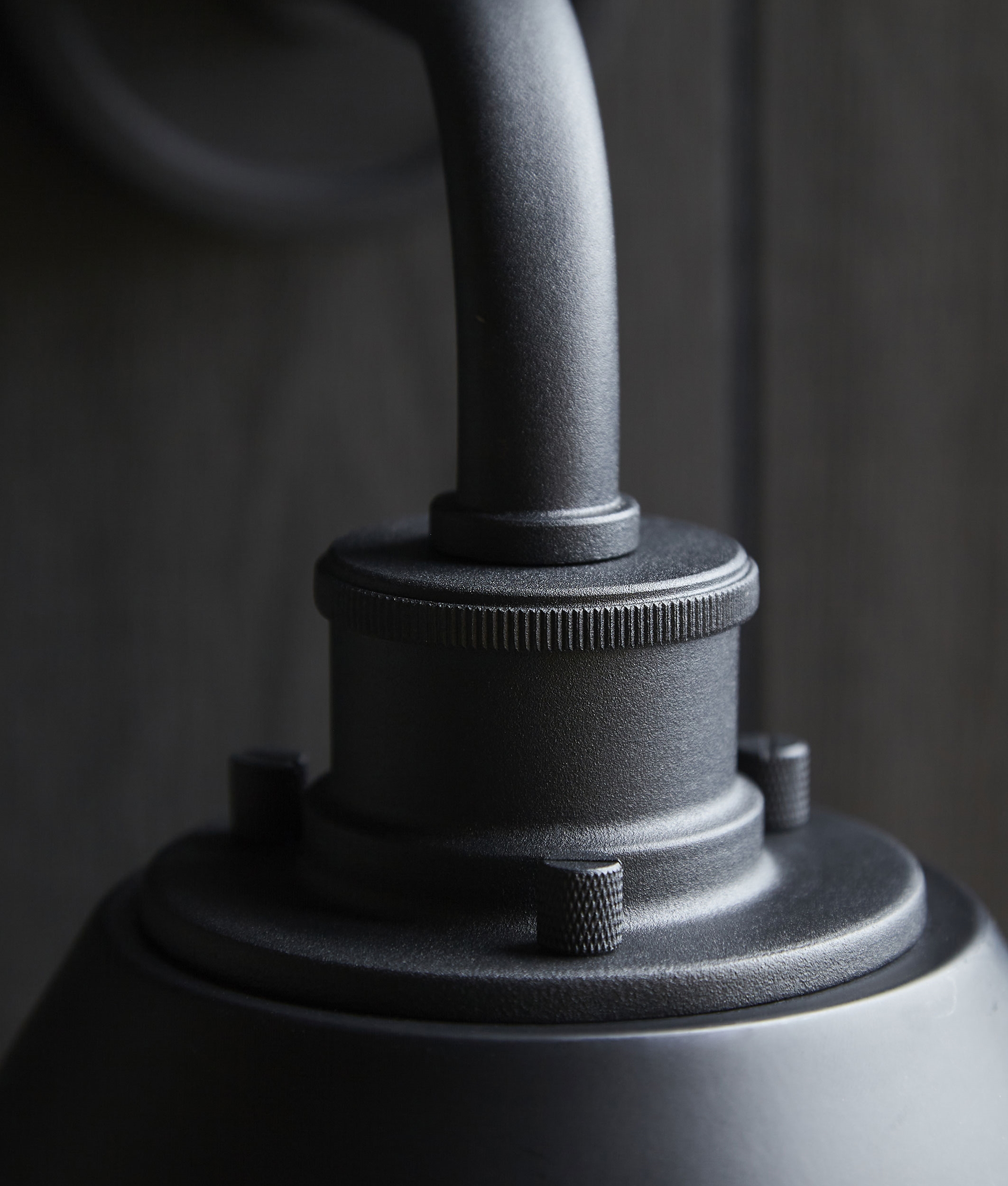 Industrial Black Metal Outdoor Wall Light With Cage