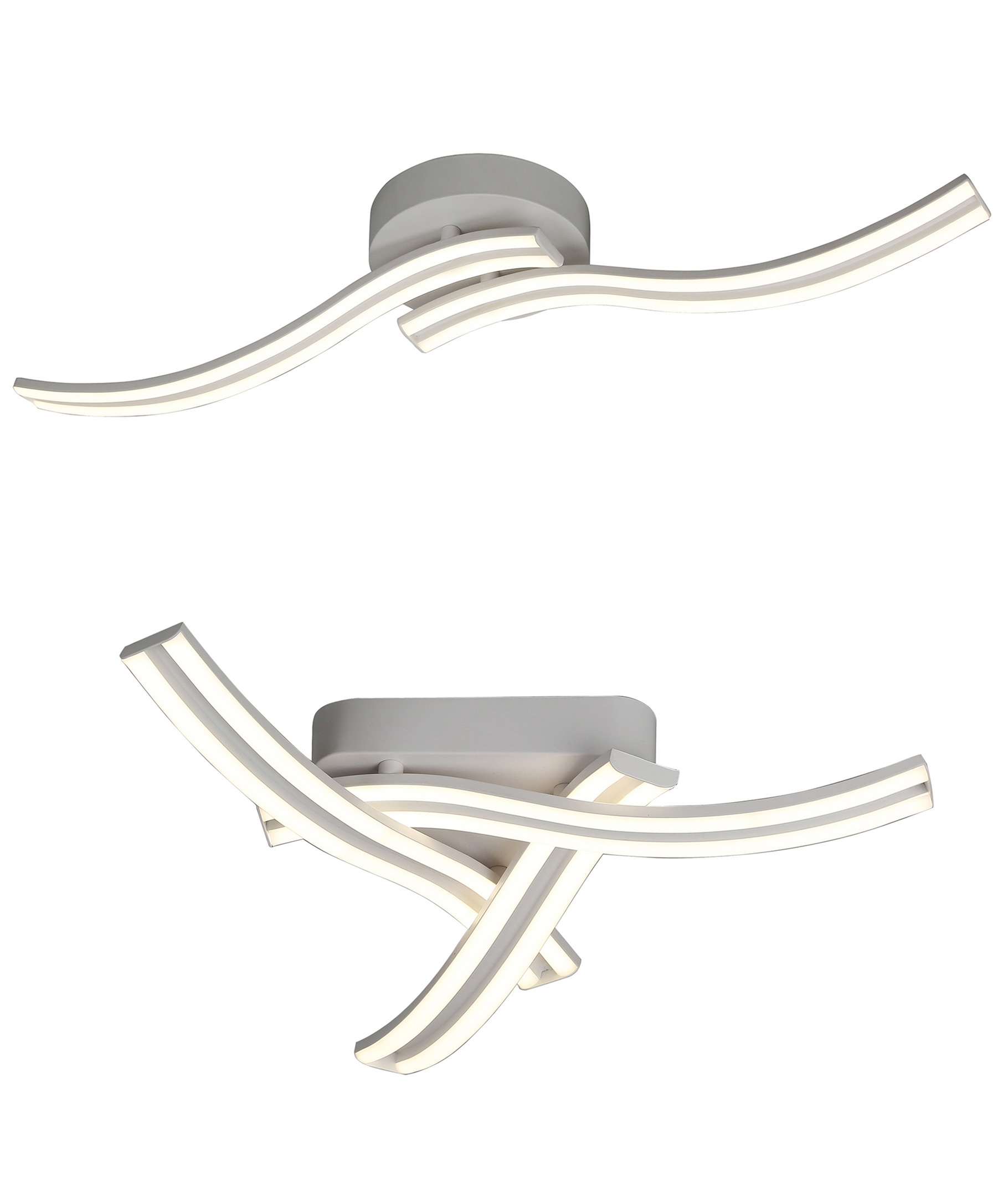 Ultra Modern Cross Over LED Strip Ceiling Light in 4 Sizes