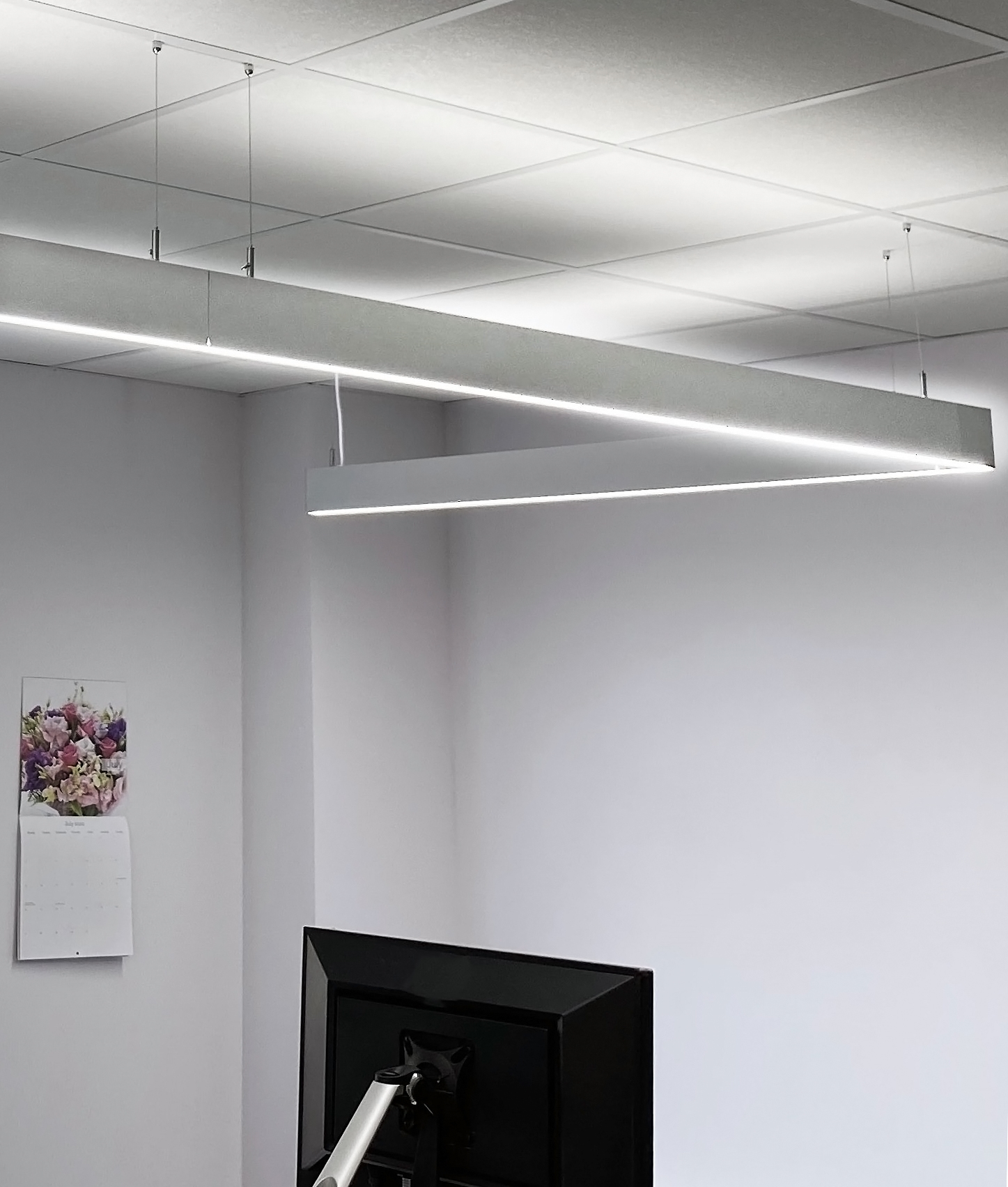 Linear LED Suspended Light - Linkable For A Continuous Profile Up and ...