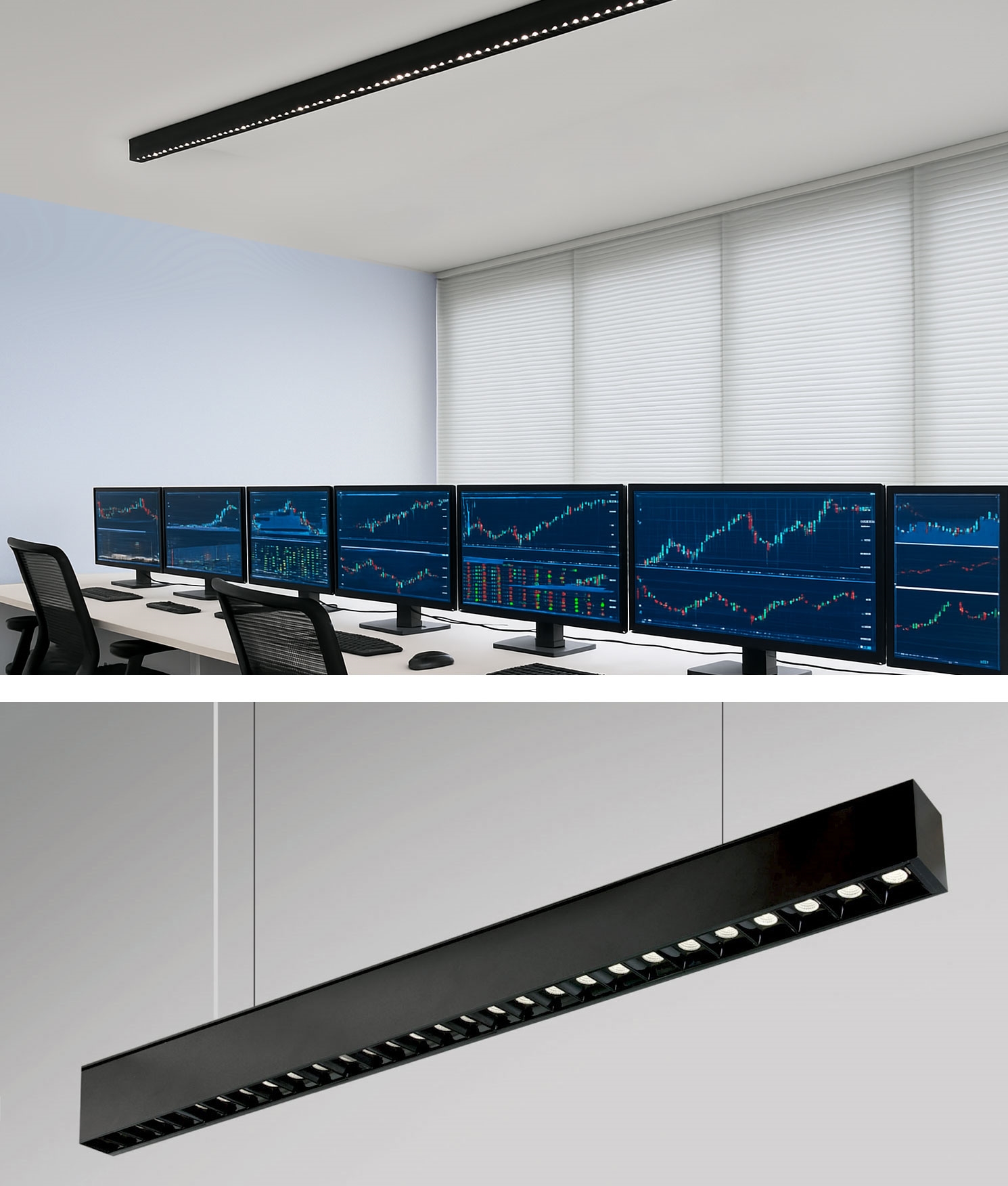 UGR17 Linear Lighting – Variable Output, CCT Switchable, Surface or ...