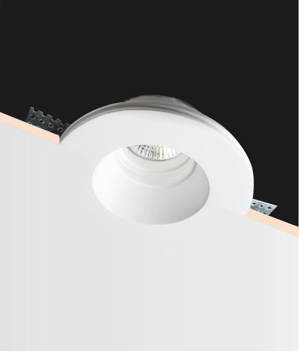 Budget-Price GU10 Low-Glare Recessed Downlight Plaster-In for a Smooth ...
