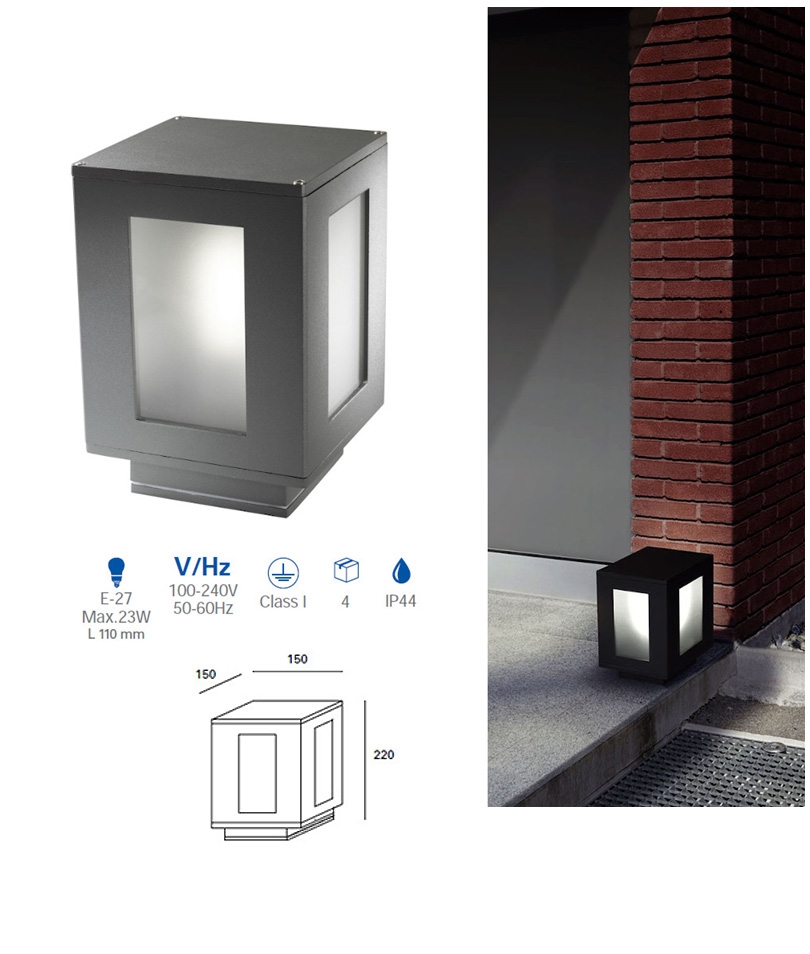 Low Level Mains LED Bollard Light for Exterior use IP44 Rated