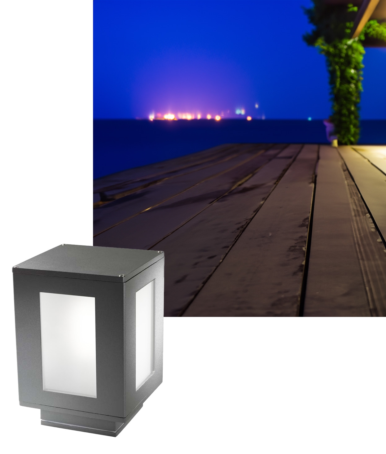 Low Level Mains LED Bollard Light for Exterior use IP44 Rated