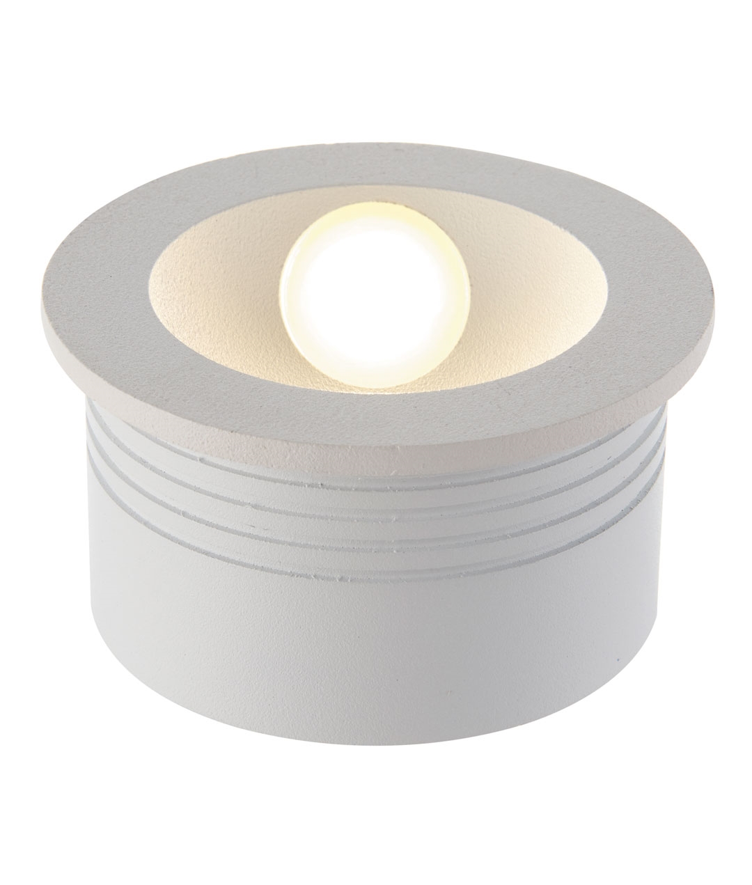 IP65 LED Low Level White Guide Light - 80mm Round Cool White LED