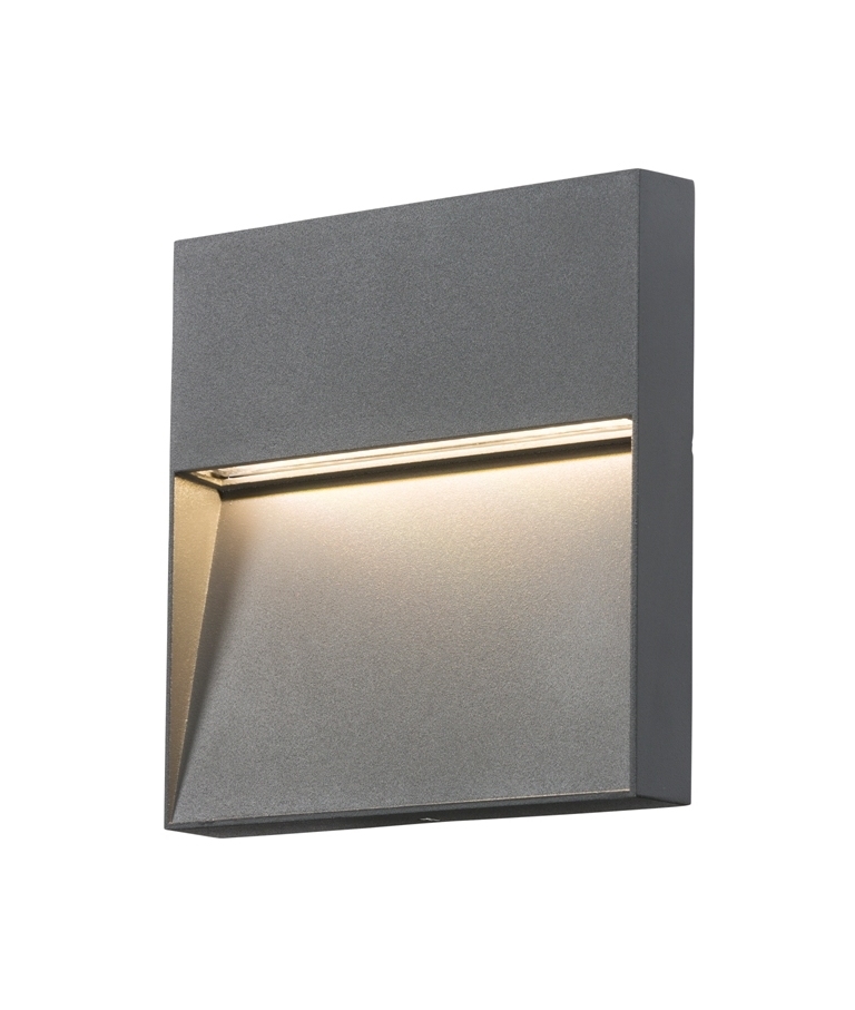 LED guide wall light, round or square option 2w or 4w