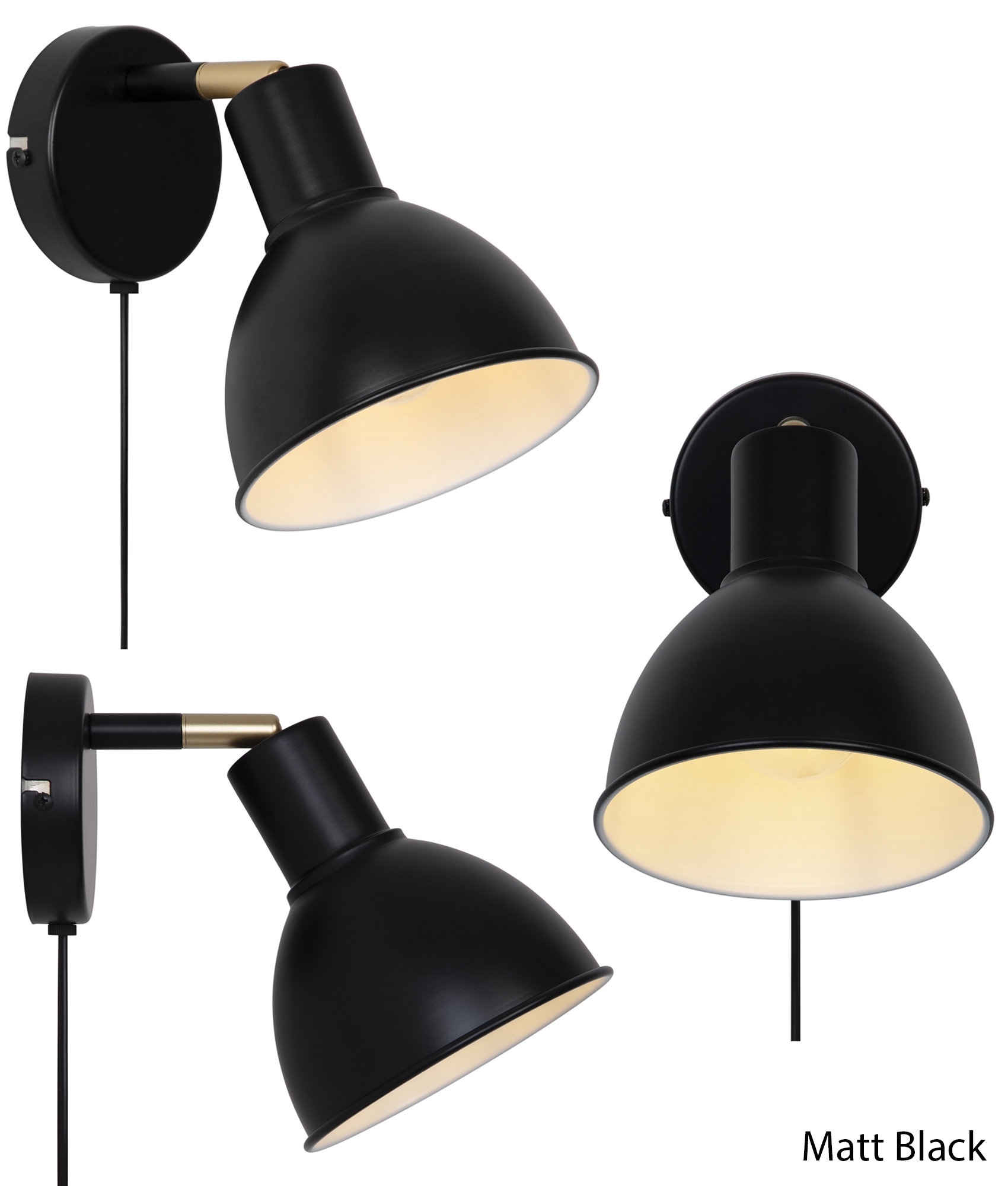 Metal Adjustable Wall Mounted Spotlight in a Postwar Factory Factory Style