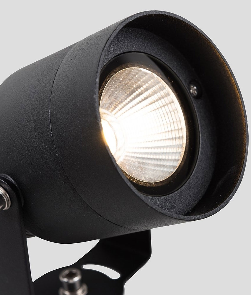 Adjustable Garden Spike Spotlight - Matt Black Finish