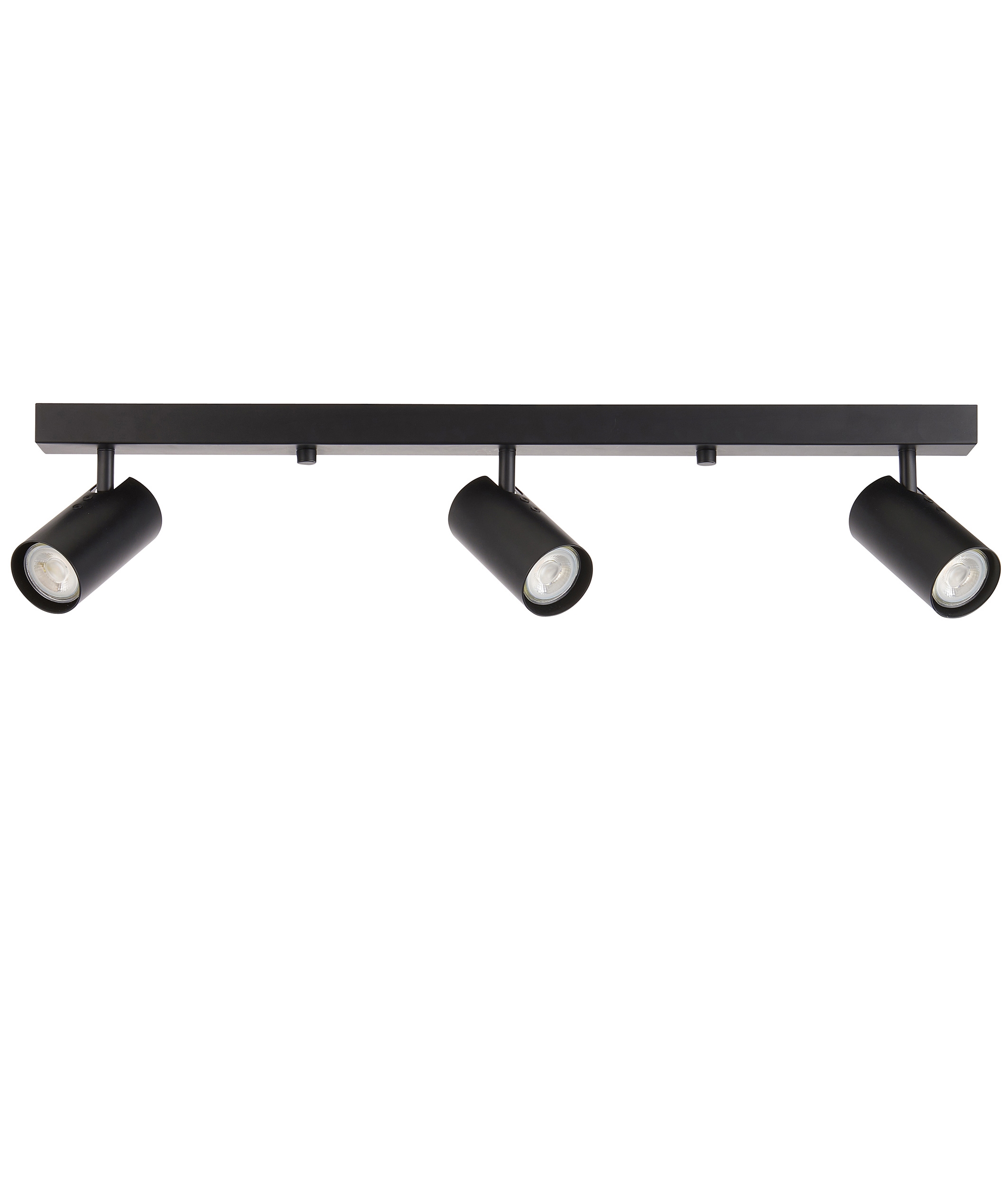 Contemporary 3 Lamp Linear Spotlight Bar - Matt Black